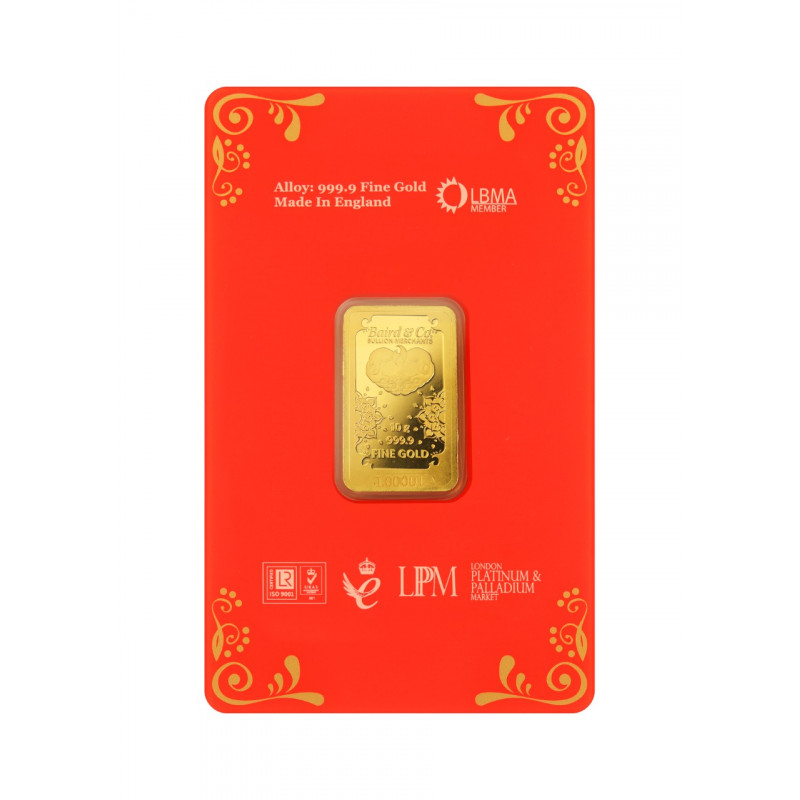 10 Gram Lakshmi Gold Bar Baird & CO