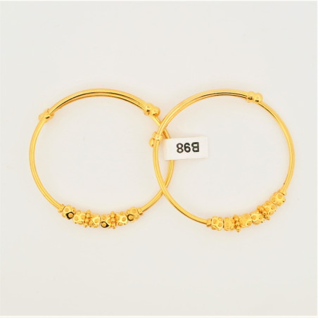 Diamond Cut Gold Baby Bangles