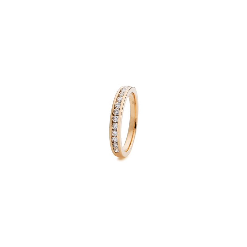 Diamond Channel Set Half Eternity Ring