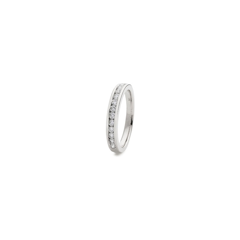 Diamond Channel Set Half Eternity Ring