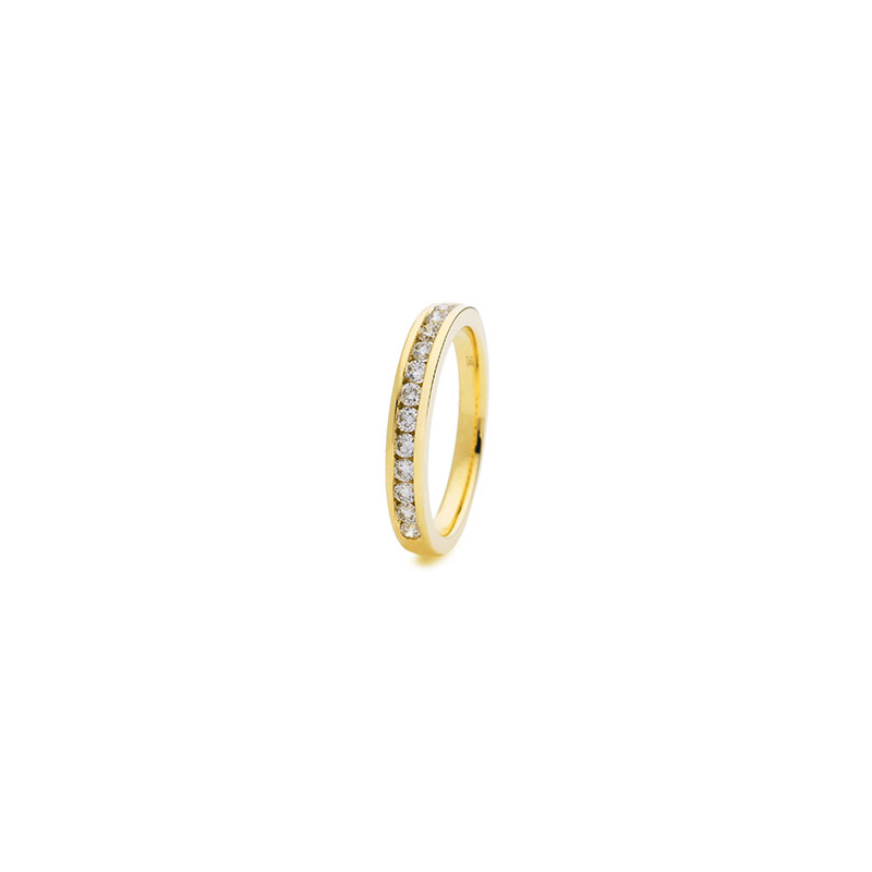 Diamond Channel Set Half Eternity Ring